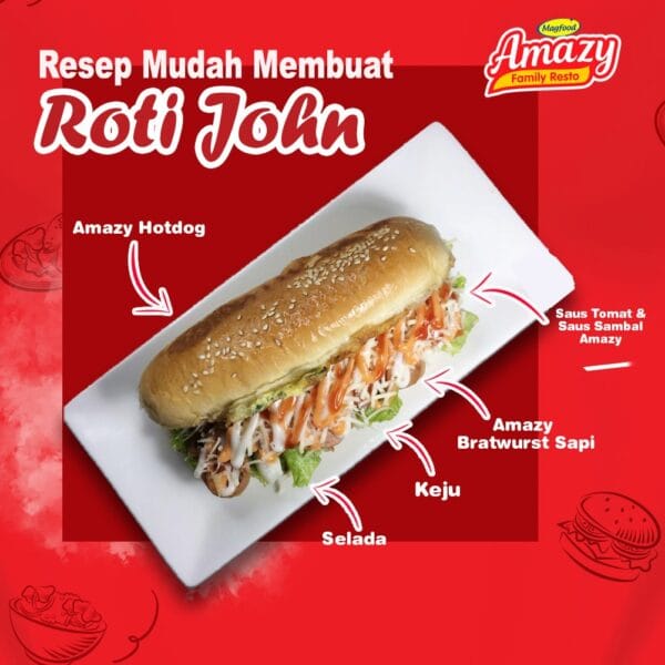 Resep Mudah Membuat Roti John Ala Amazy Frozen Food - Amazy Frozen